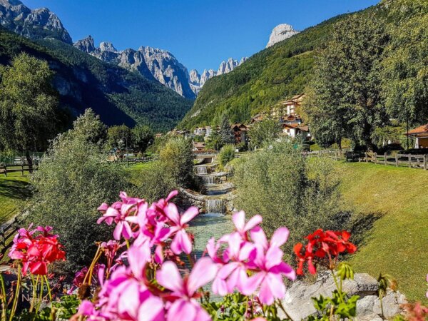 MOLVENO - most beautiful lake in Italy at the foot of the Brenta Dolomites