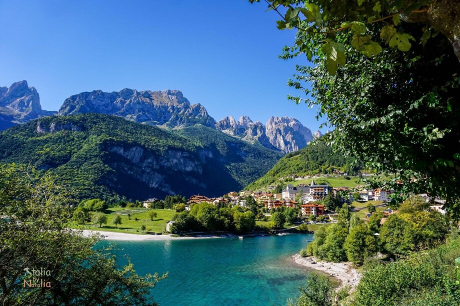 MOLVENO - most beautiful lake in Italy at the foot of the Brenta Dolomites