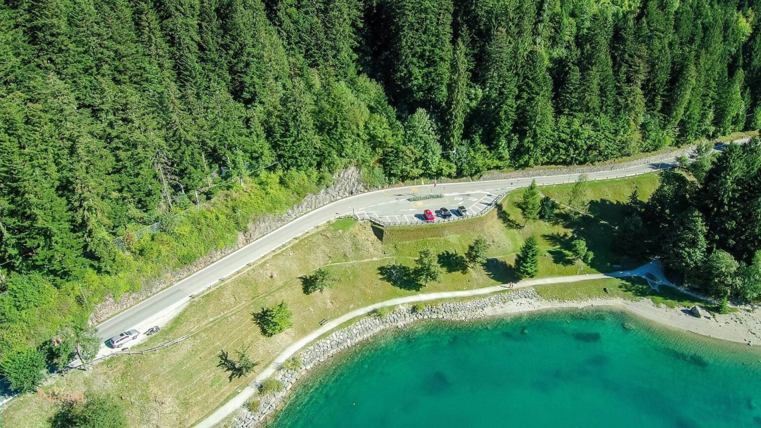 MOLVENO - most beautiful lake in Italy at the foot of the Brenta Dolomites